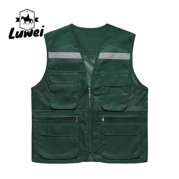 Quality Custom Logo Thin Multiple-pockets Waistcoats Utility Reflectives Strip Road for sale