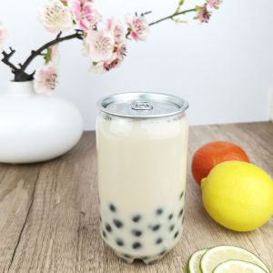 Quality Sauces 0.35L Transparent Plastic Can With Snap Lid for sale