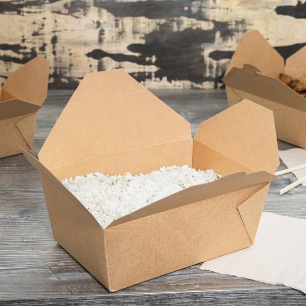 Quality FDA 2000ml Biodegradable Disposable Tableware 337gsm Lunch Box Paper Food Container for sale