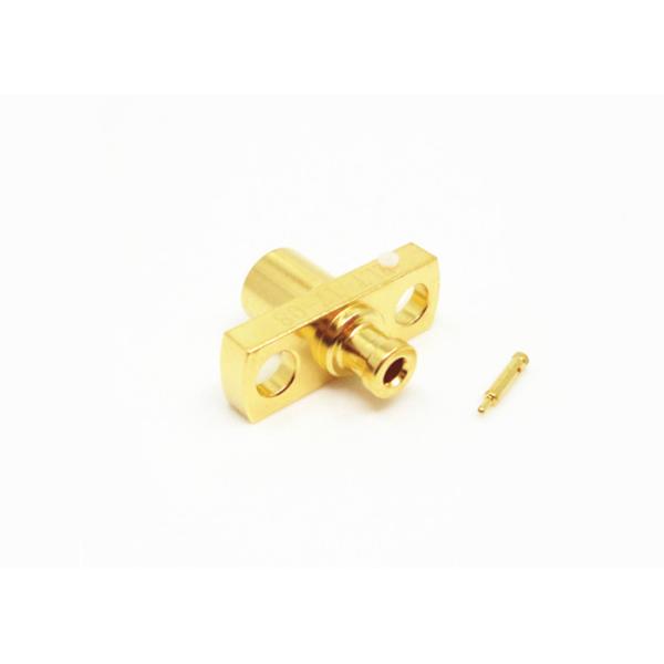 Quality Female Limited Detent 2 Holes Flange SMP RF Connector for sale