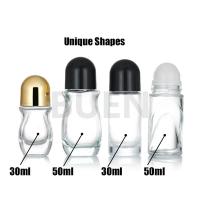 Quality Oval Glass Roller Bottles Customized Color For perfume 15ml / 20ml / 50ml for sale