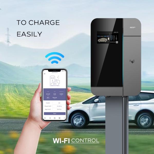 Quality Wireless Charging Port 7 11 22Kw Fast EV Car Charger Station OCPP for Lightning Protection for sale