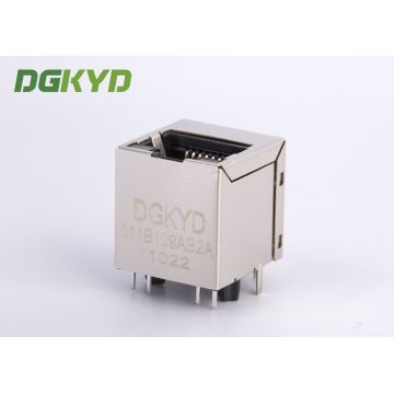 Quality Factory Outlet Shield Megabit Vertical Insertion Rj45 Magnetic Ethernet Socket for sale