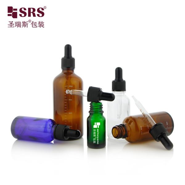 Quality D002-100ml Round Glass Empty Dropper Bottles Leak Proof for Essential Oil for sale