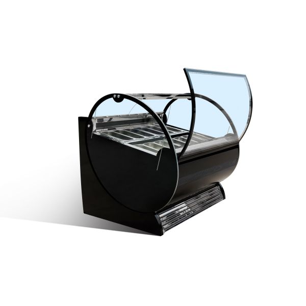 Quality 12 Pan Ice Cream Display Freezer Case With LED Inside ETL NSF for sale