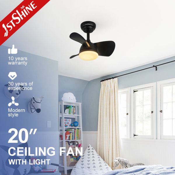 Quality Led Light Small Ceiling Fan Decorative Quiet DC Motor For Small Room for sale