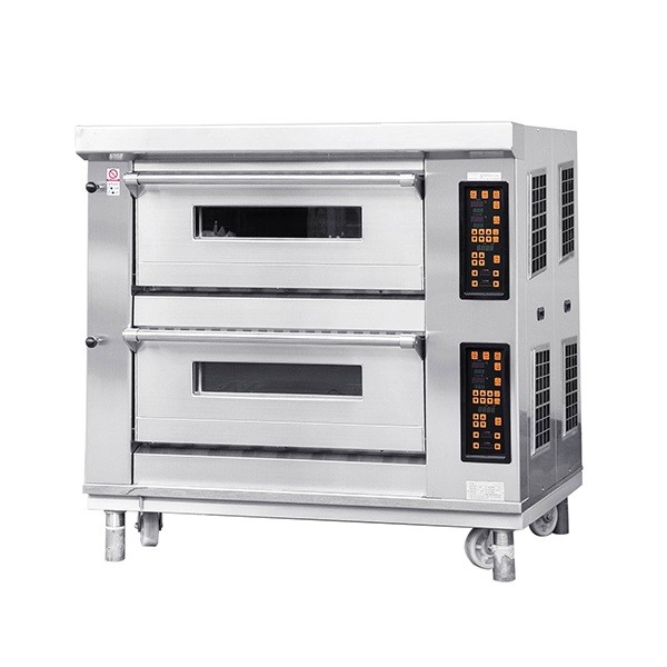 Quality 2 Deck 4 Tray Bakery Deck Oven 40X60cm For Bread Cakes Cookie Pizza Baking for sale