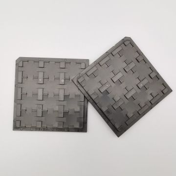 Quality Black Plastic Waffle Pack Tray ESD 12PCS High Temperature Tray for sale
