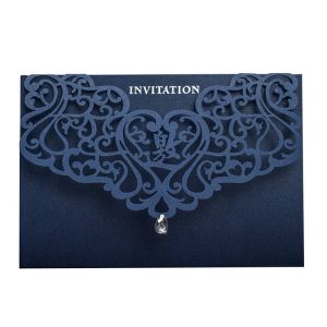 Quality Custom Blue Wedding Invitation Gift Card Envelopes For 5x7 Cards for sale