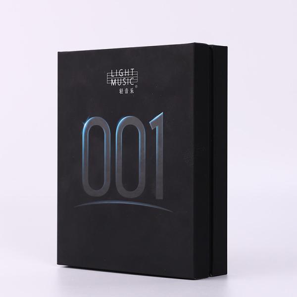 Quality Luxury Exquisit Rectangle Black Matte Men Gift Boxes Lid And Base for sale