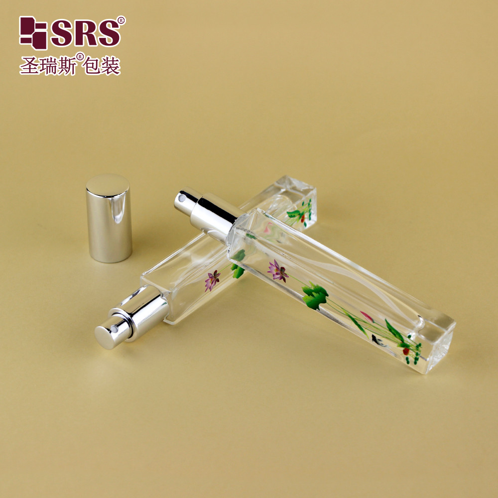 Quality GSB2-10ML Square Luxury High End Thick Bottom Clear Transparent Glass Bottle for sale