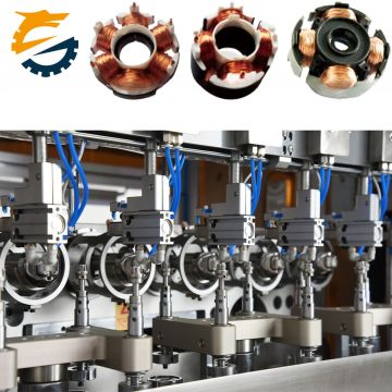 Quality Multi-pole Ring Armature Coil Winding Machine With 5-axis Control and Motor for sale