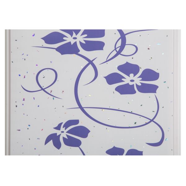 Quality Purple Flower Decorative PVC Panels Transfer Printing For Shopping Mall for sale