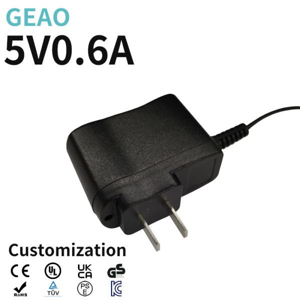 Quality 5V 0.6A Wall Mount Power Adapters Electric Unit VI Efficiency for sale
