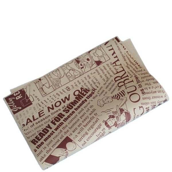 Quality Gift Wax Greaseproof Wrapping Paper For Deli Fried Chicken Snack Bread Chip for sale