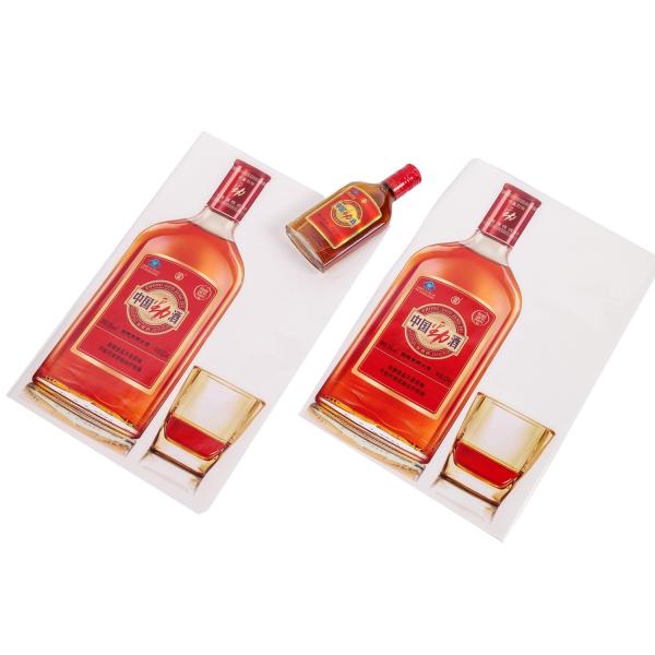 Quality e Customized Label Sticker wine Proof Clear Bottle Labels Stickers for sale