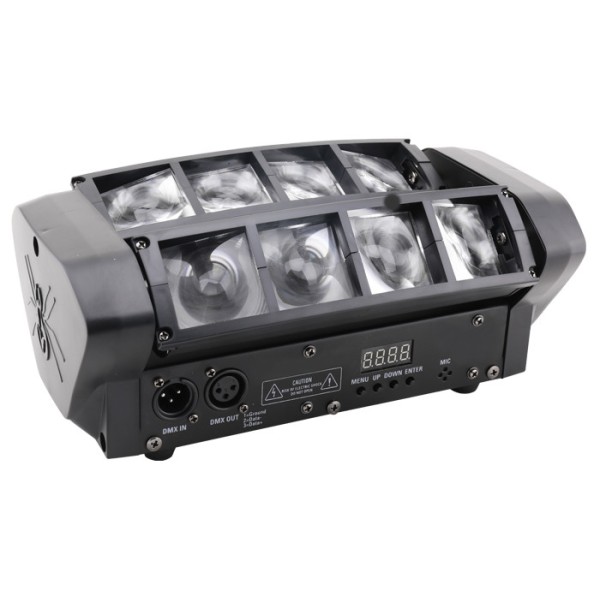 Quality 8 Eyes Rgbw 4 in 1 Led Beam Disco Stage Lights Moving Head Black Plastic Housing for sale