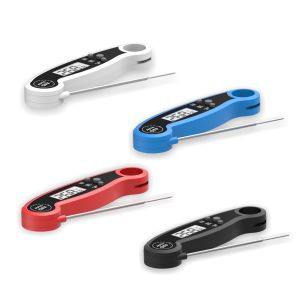 Quality Meat Recalibratable Digital Thermometer Long Probe Foldable SS304 for sale