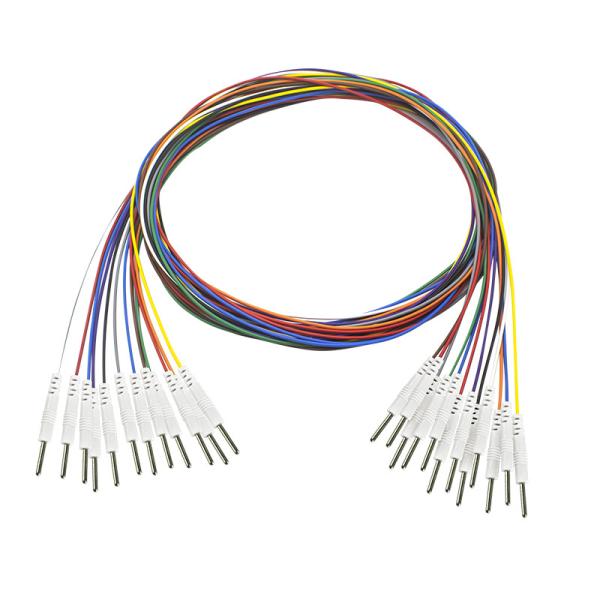 Quality Din 2.0 Plug to 2.0 mm Pin Type EEG Electrode Cable for EEG Cap Standard Length 1.5M for sale