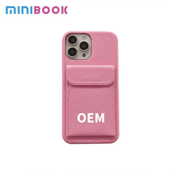 Quality Handcrafted Leather Card Holder Phone Case with Shockproof Feature and Luxury for sale
