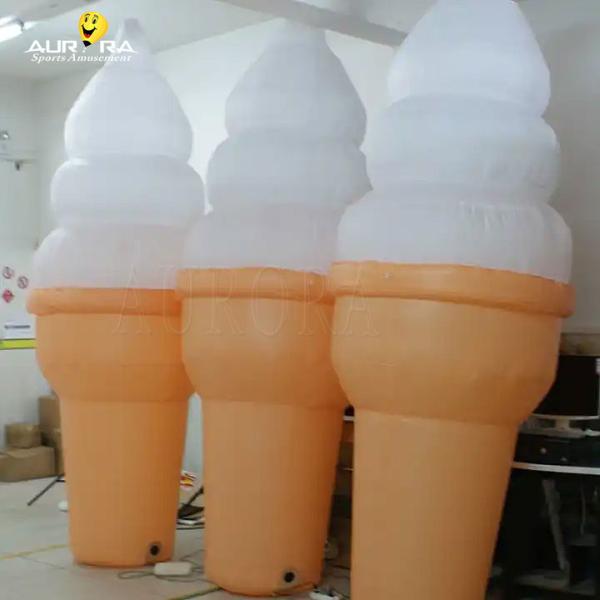 Quality CE Advertising Inflatables Giant Inflatable Ice Cream Cone Balloon With Free for sale