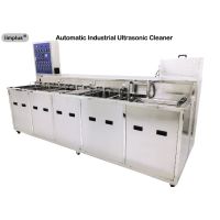 Quality Multi Tank Industrial Ultrasonic Cleaner Machine with Rinsing Drying System for Oil Degrease for sale