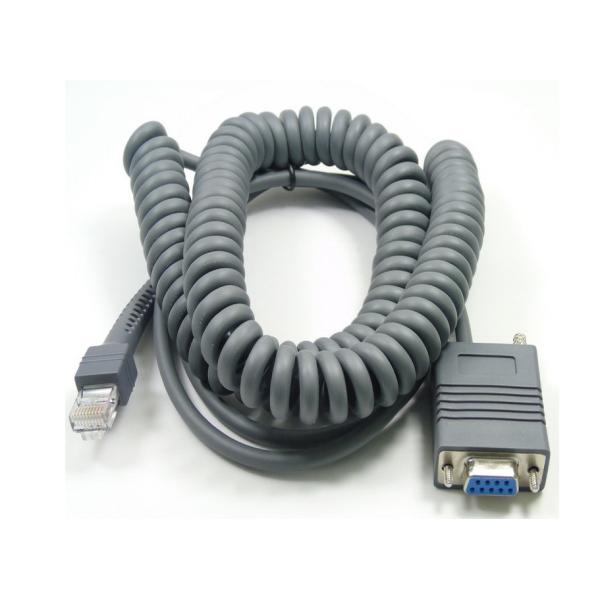 Quality 5M 16FT Coiled Rs232 To Rj45 Cable Spiral Serial For Symbol Barcode Scanner for sale