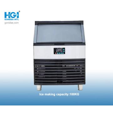 Quality 100kg Commercial Automatic Ice Maker Black 220lbs 36L Water Tank for sale