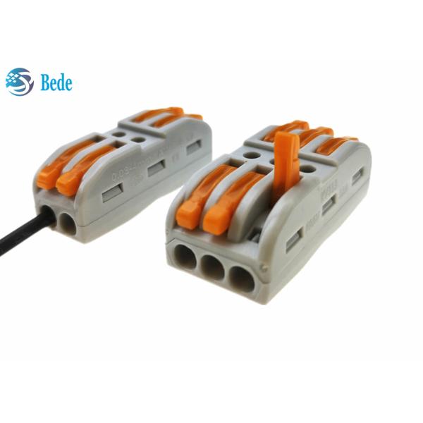 Quality 2 Pins 3 Pins Screw Free Quick Connect Terminal Pull Rod Connector Welding Free Push Type for sale