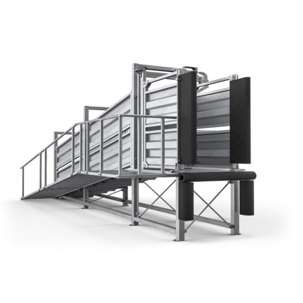 Quality 4.7m Cattle Loading Ramp Smooth High Strength Platform Safety Rail for sale
