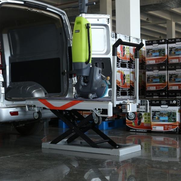Quality Polyurethane Caster Manual Mobile Lift Tables with 500 Lbs Load Capacity and Overall Dimensions of 20