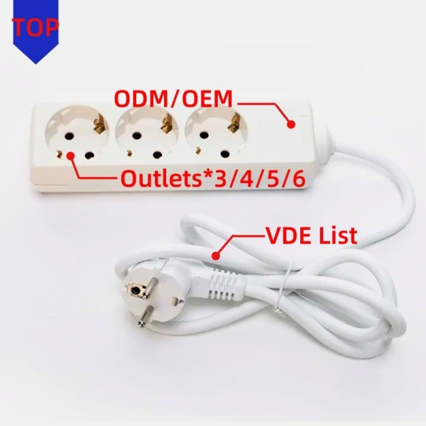 Quality 3m 3 Way Universal Extension Cable and Switch Socket for Multi Plug Power Socket for sale