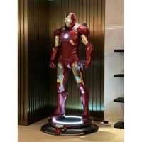 Quality Life Size Fiberglass Iron Man Sculpture Customized Color for City Square for sale