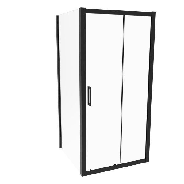 Quality Stainless Steel, Matte Black Color sliding door with side panel for sale