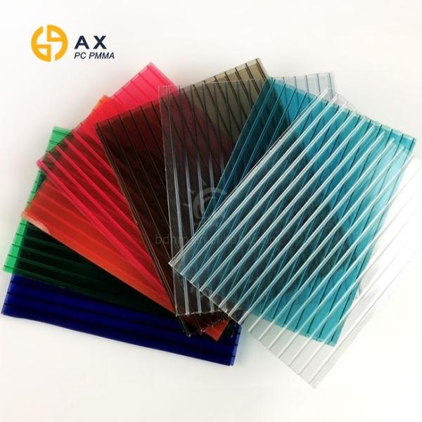 Quality Lake Blue 4mm Polycarbonate Hollow Sheet for sale