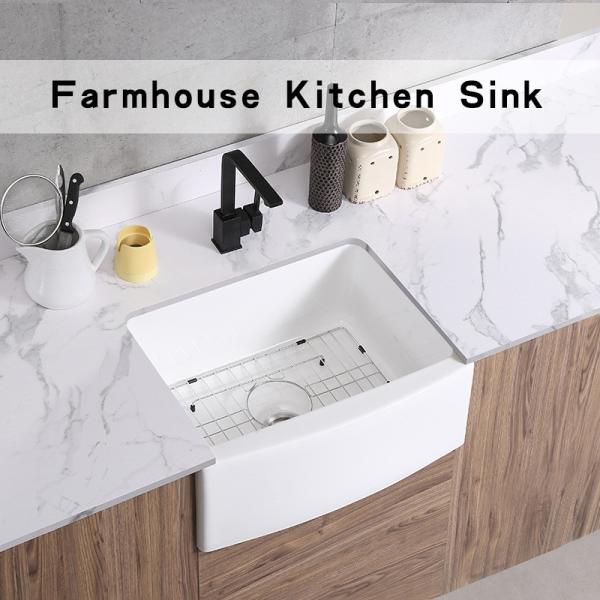 Quality Country Style Farmhouse Kitchen Sink 24 In Single Bowl for sale