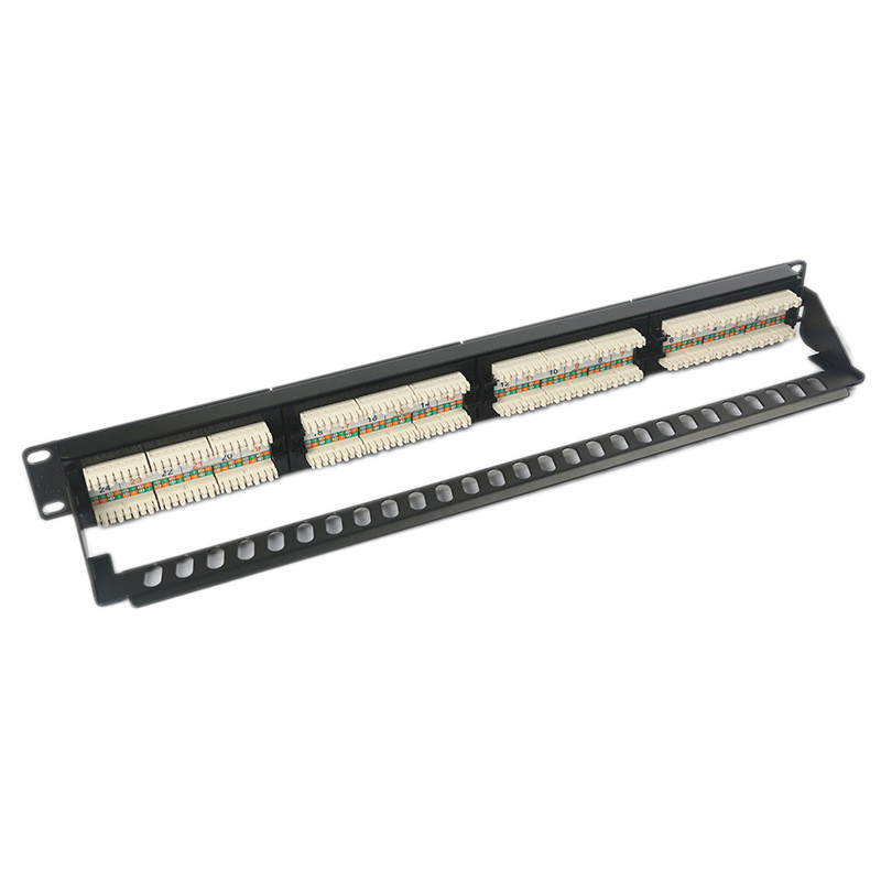 Quality 1U 24 Port Keystone Unshielded Patch Panel Keystone RJ45 DustProof for sale
