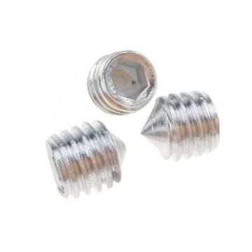 Quality M4 Hexagon Socket Grub Screws Cone Point Galvanized Steel Fastener for sale