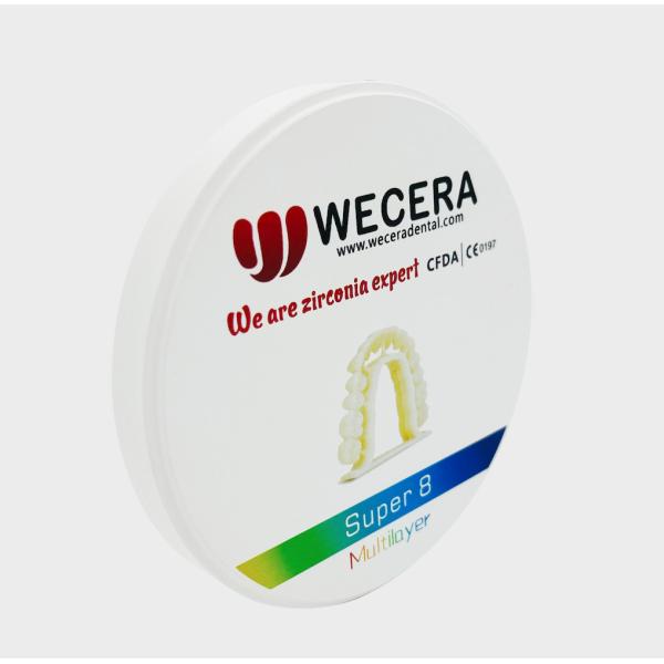 Quality 43-57% Translucent Zirconia Blocks 10mm For Making Dental Crowns And Bridges for sale