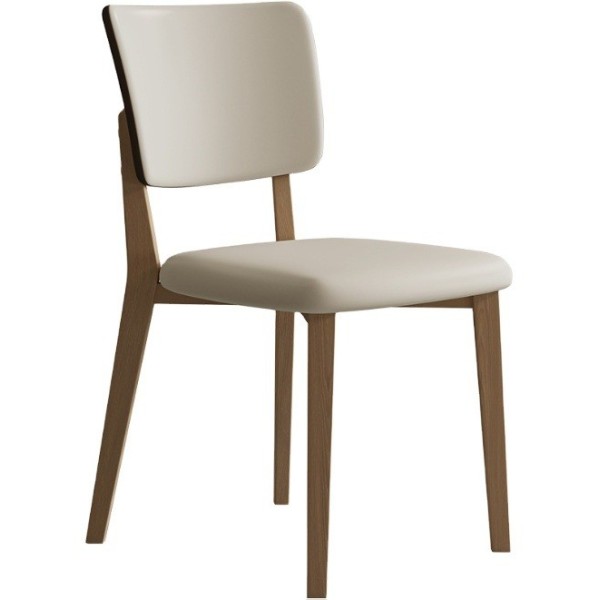 Quality Hotel Dining Chairs W47*D48*H86CM Morden Nordic PU Leather Wood Chair for Dining Room Furniture Upholstered for sale