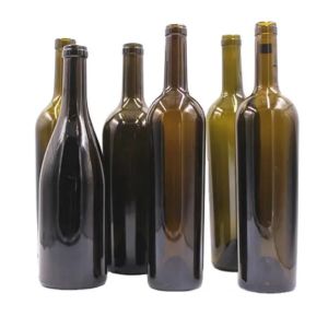 Quality Customized Logo Luxury Red Wine Glass Bottle with Spray Cap and Glass Collar for sale