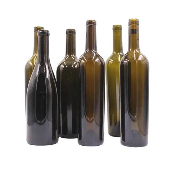 Quality Customized Logo Luxury Red Wine Glass Bottle with Spray Cap and Glass Collar Material for sale
