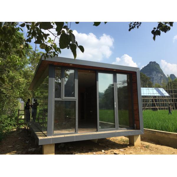 Quality Moonbox Modern Prefab Houses Holiday Style With Wood Panel Interior for sale