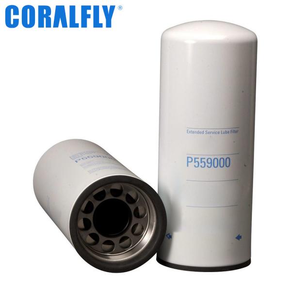 Quality ISO9001 Oil Filter P559000 Cross Reference For CORALFLY for sale