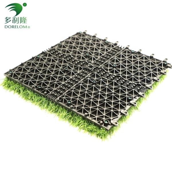 Quality Artificial Turf Tiles 30x30cm 3cm Tall Haystack Green Suitable for Indoor and for sale