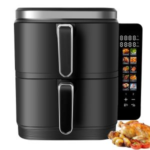 Quality Stack Air Fryer 6L+6L Top Bottom Heater Non Stick Foldable LCD Display for sale