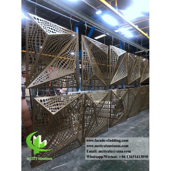 Quality 3D Shape Customized Powder Coated Aluminum Facade Panel for Hotel Wall Cladding for sale