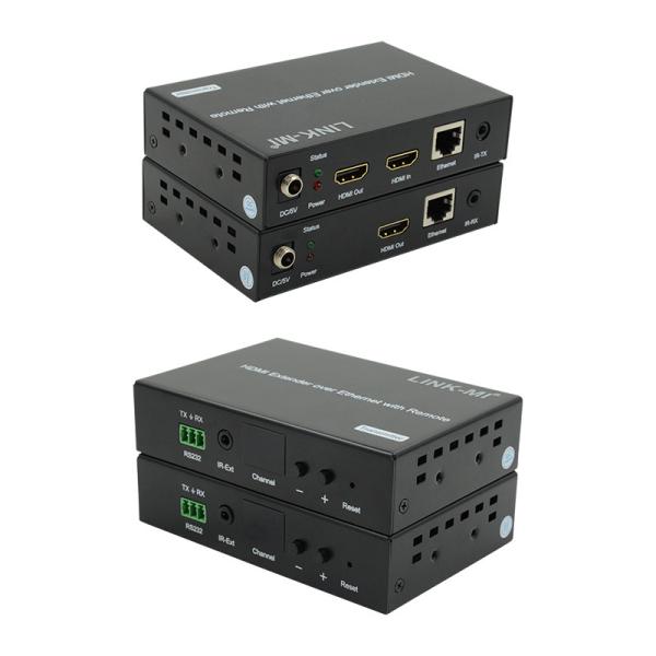 Quality 120M HDMI Extender Distribution Over IP Extender With LED Remote RS232 AV Over for sale