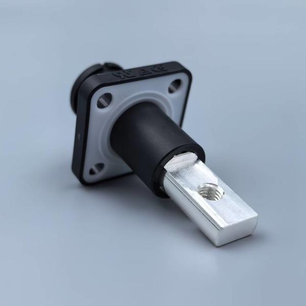Quality UL/TUV Energy Storage Connector 120A Waterproof Socket Threaded Copper Bar Black for sale