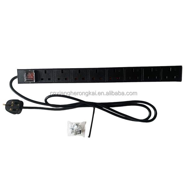 Quality Customized Support English Standard 19inch Rack Mount Power Strip for Network Cabinet for sale